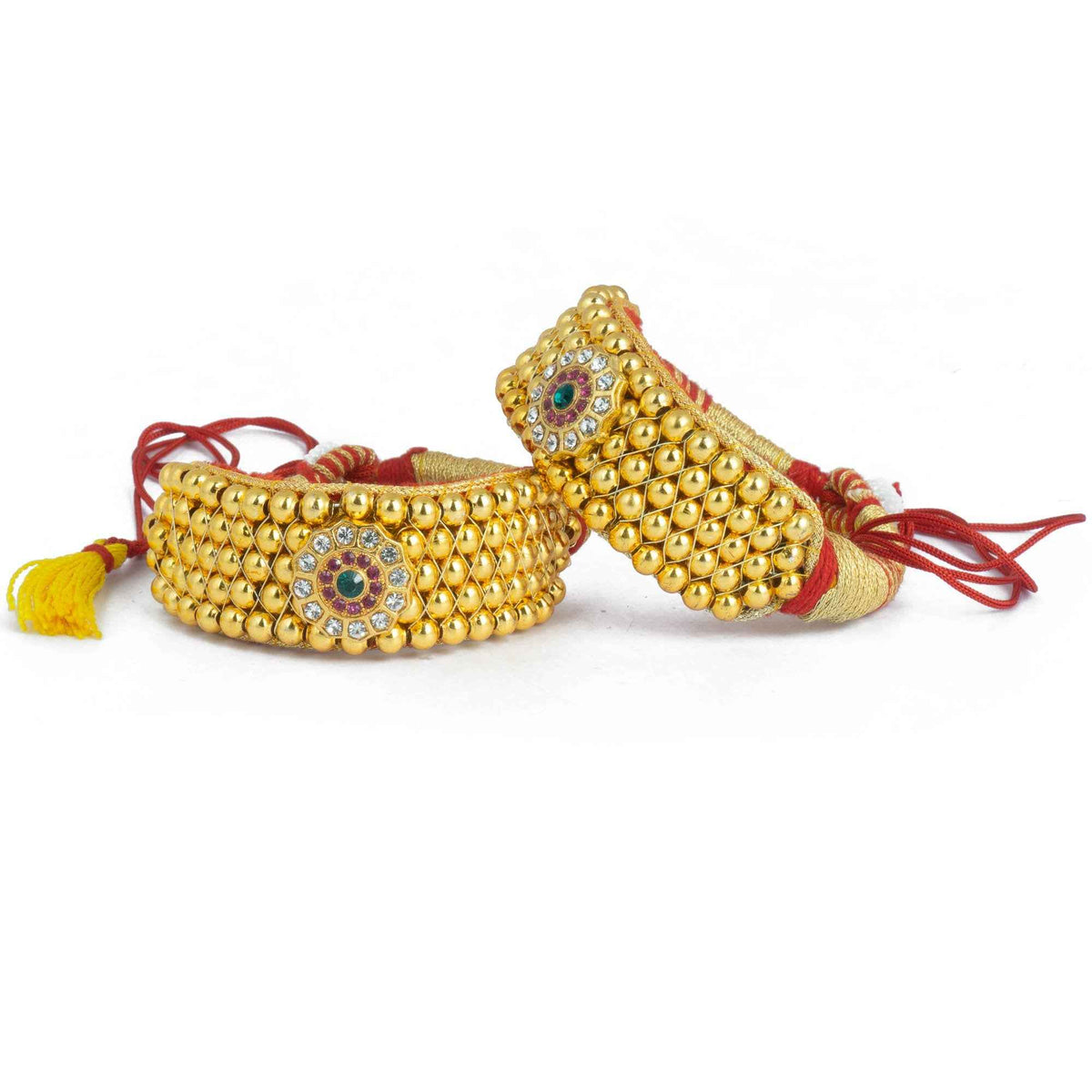Royal Rajputi Gold plated Punsi Pocchi Hand Bracelet – Meira Jewellery
