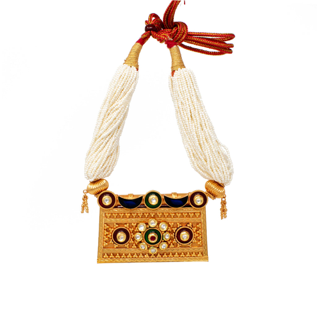 Ethnic Meenakari work Gold Plated Rajputi Rajasthani Aad Timaniya for ...