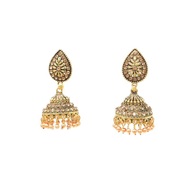 Gold Plated Oxodized Jhumkas Earrings for women and Girls – Meira Jewellery