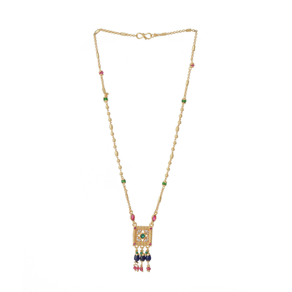 Meira Jewellery Gold Plated Multi color Dokiya for women.