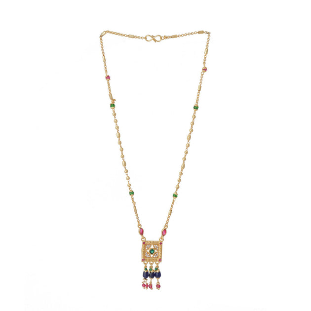 Meira Jewellery Gold Plated Multi color Dokiya for women.