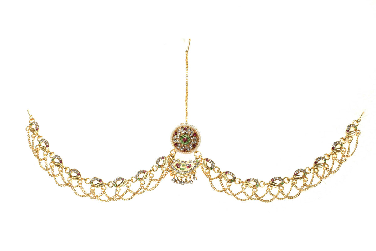 Rajasthani Chain Style Multy Colored Rakhdi Set Design – Meira Jewellery