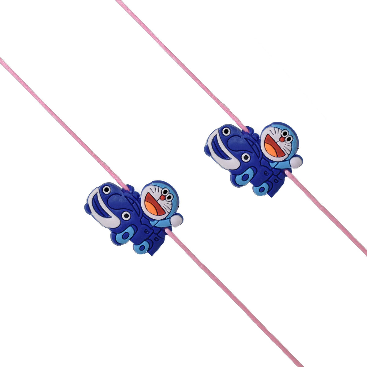 Doramon Kids Rakhi (Set of 2) with Roli Chawal and Raksha Bandhan Gree ...