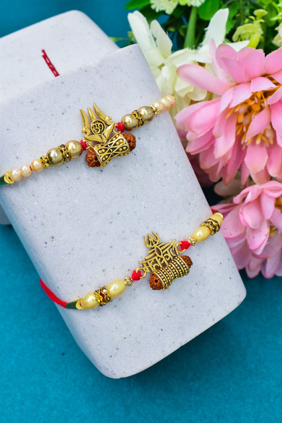 OM n MAHAKAL Rakhi set with Roli Chawal & Card| rakhi for brother and ...