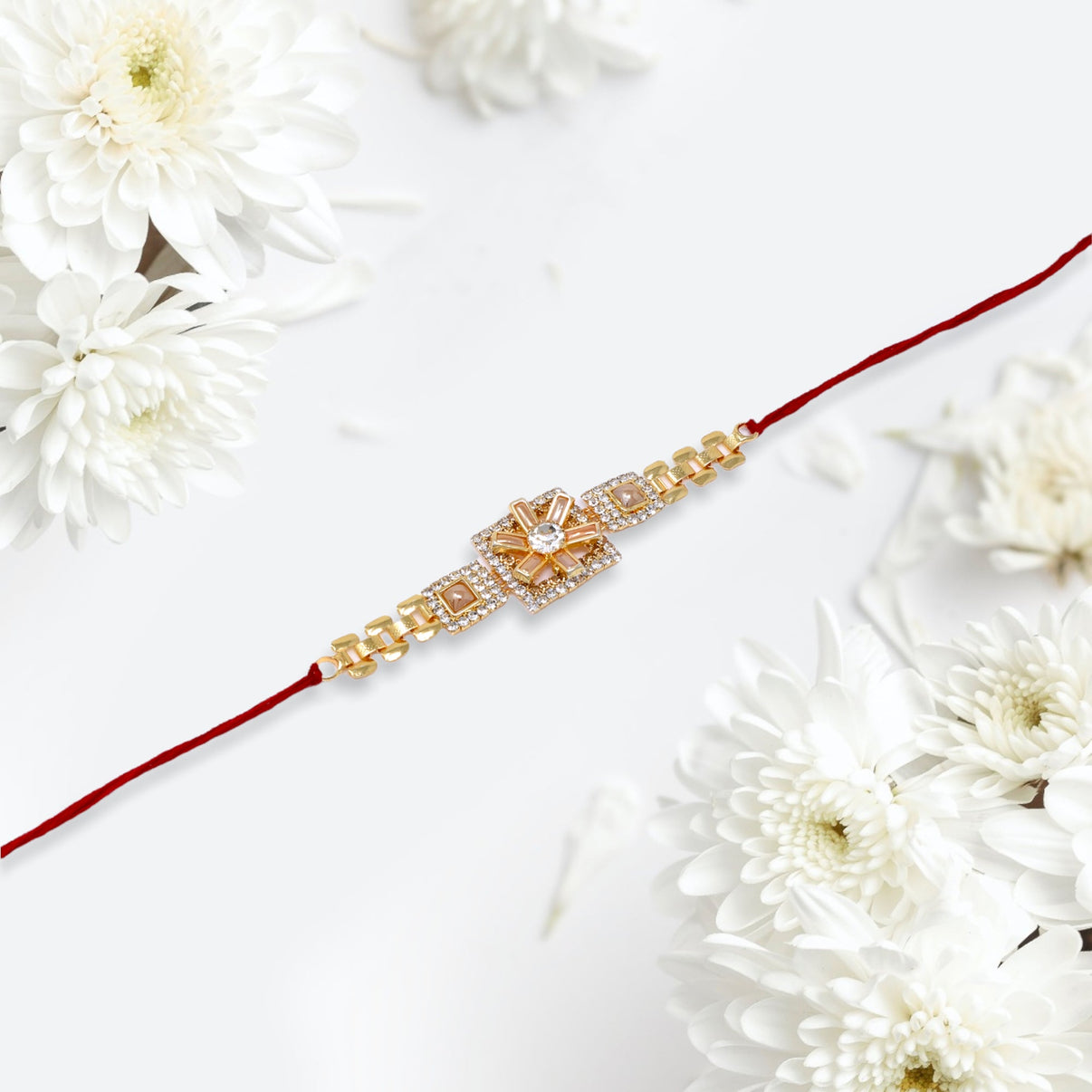 A.D. stone Rakhi with Roli chawal n Rakshabandhan Gift Card for Bhaiya ...